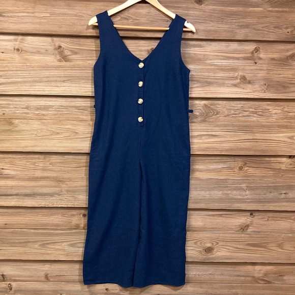 Monteau | Pants & Jumpsuits | Monteau Linen Blend Jumper | Poshmark